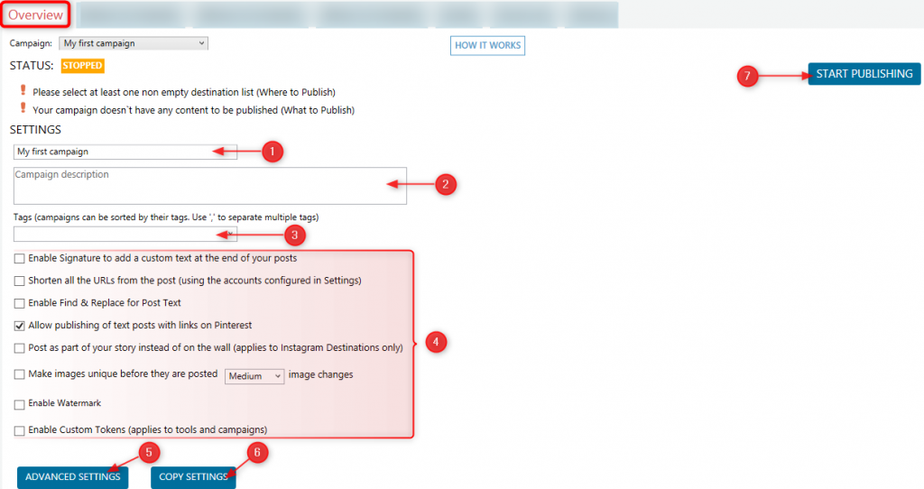 Campaigns - Overview - Jarvee