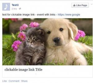 Adding clickable image posts on Facebook, Google+ and LinkedIn