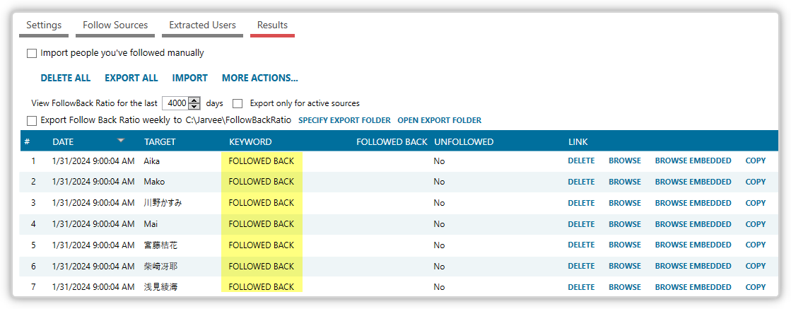 Twitter Follow Back Tool - Jarvee