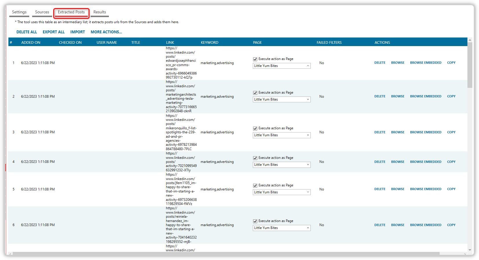 LinkedIn Like As Page Tool - Jarvee