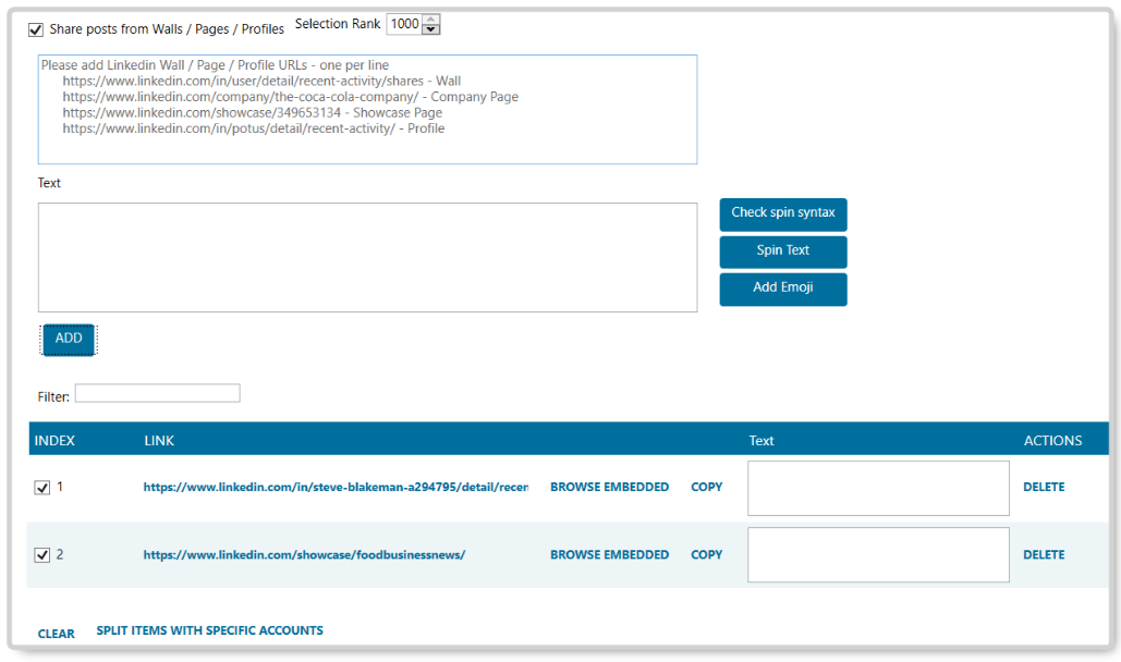 LinkedIn Share Posts Tool - Jarvee