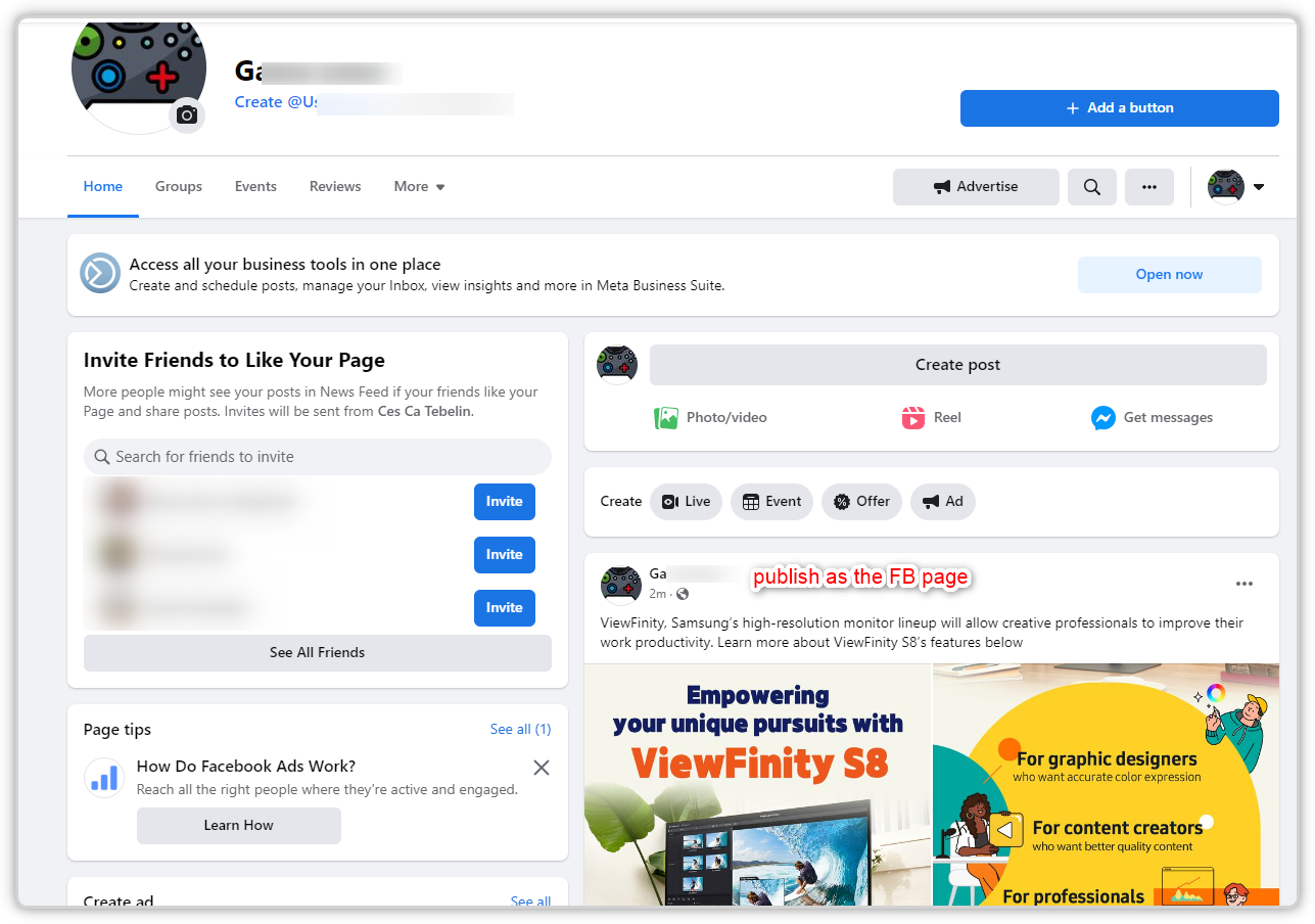 Using your Facebook page in Jarvee - Jarvee