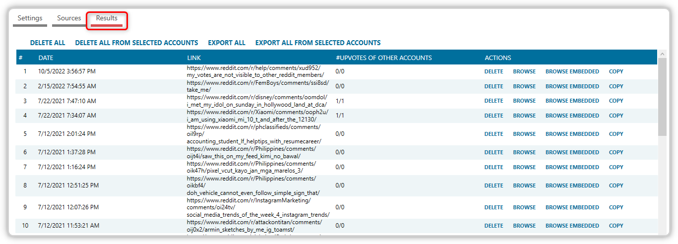 The Reddit Upvote tool - Jarvee